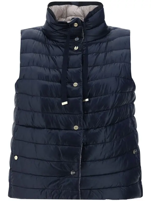 Herno Reversible Feather-Down Gilet Blue Editorialist