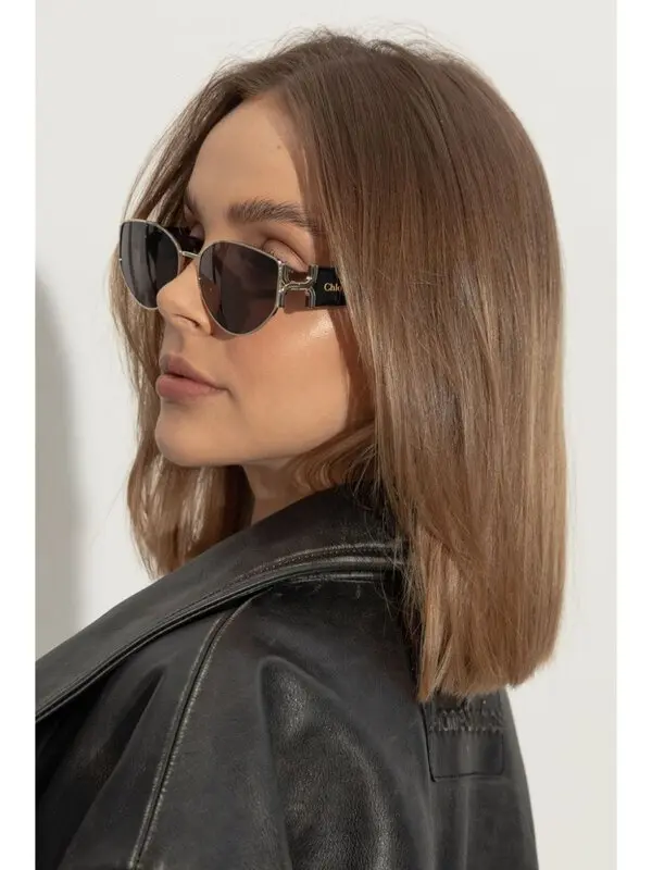 Chloé Logo-engraved Sunglasses - Black
