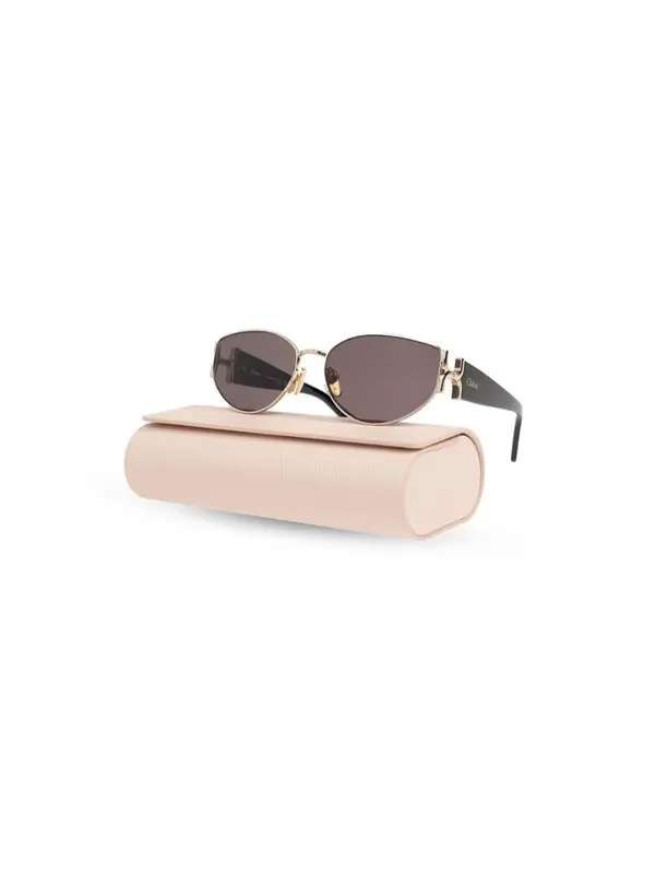 Chloé Logo-engraved Sunglasses - Black