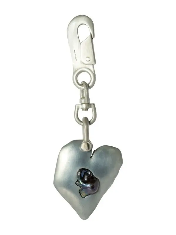 PARTS OF FOUR Jazz's Solid Heart Keyring - Silver