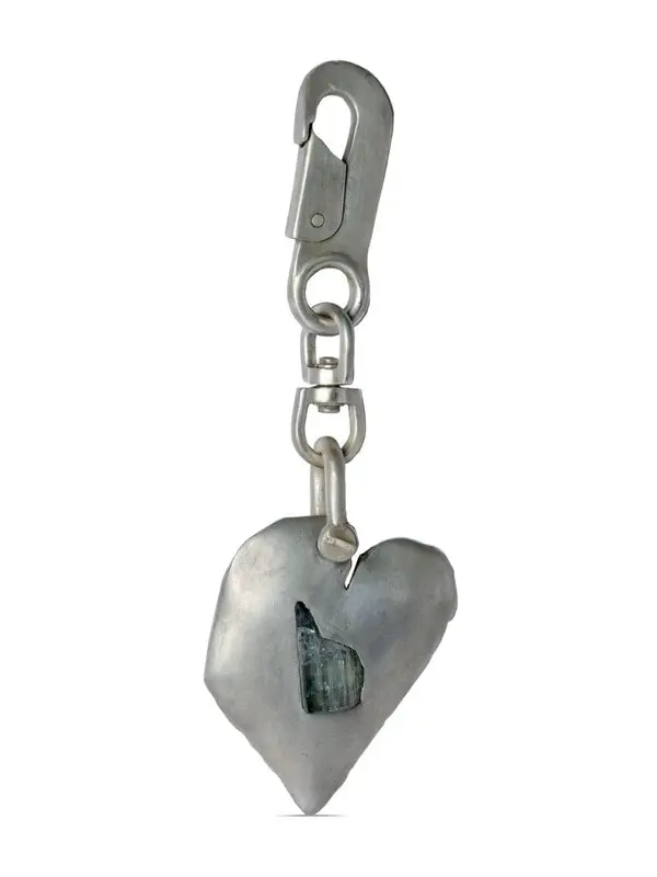 PARTS OF FOUR Jazz's Solid Heart Keyring - Silver