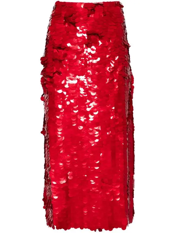 P.a.r.o.s.h Sequined Midi Skirt