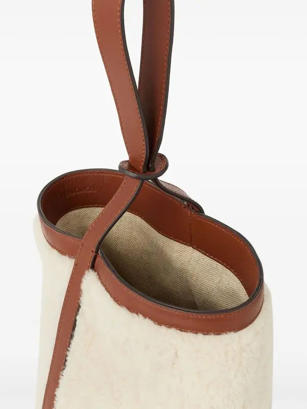 YVES SALOMON Mini Shearling Bucket Bag