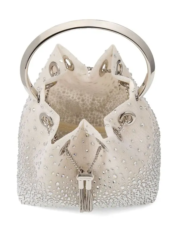 JIMMY CHOO Bon Bon Shoulder Bag - White