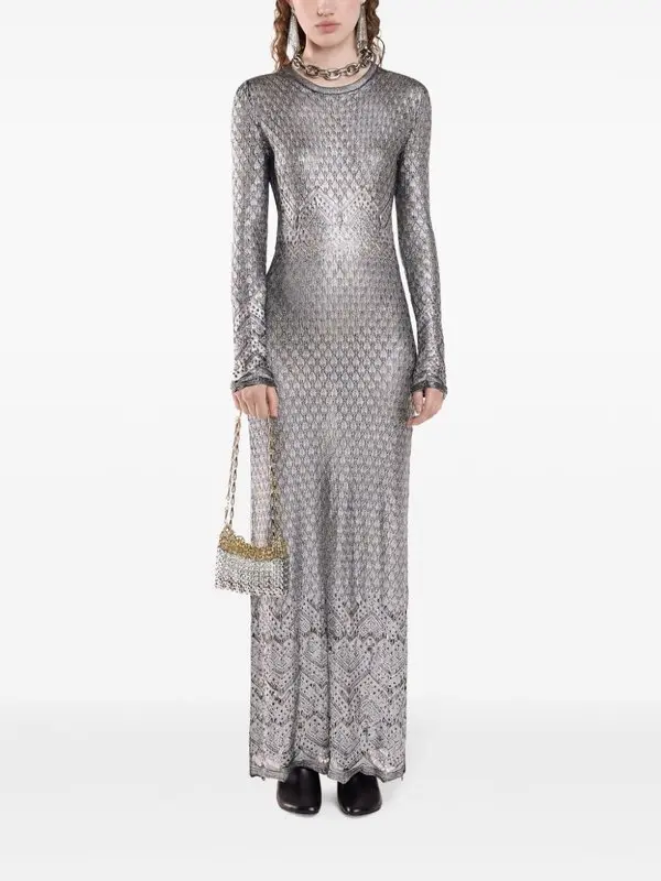 Rabanne Metallic Knitted Maxi Dress