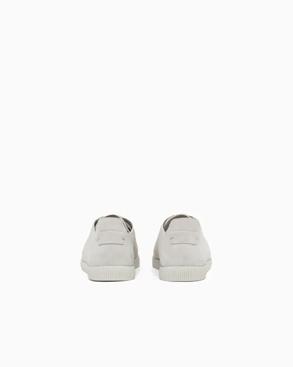 Giorgio Armani Suede Low Top Sneakers - Grey