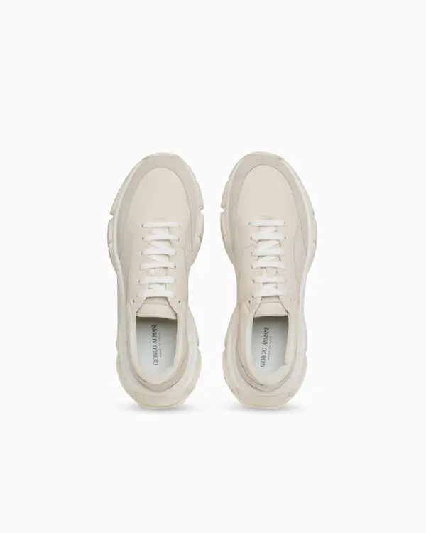 Giorgio Armani Suede Sneakers - White