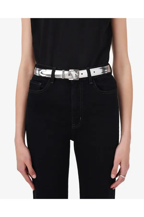 Iro Paris Atlas Mirror Belt - Silver | Editorialist display picture 1