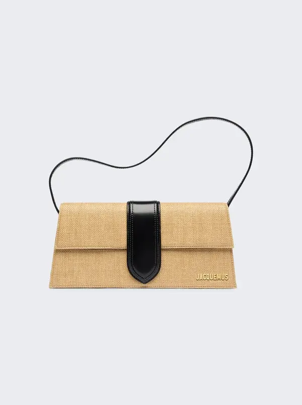 Jacquemus Le Bambino Long Shoulder Bag - Ivory And Black