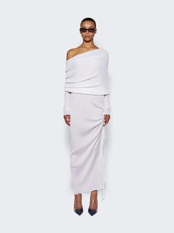 ALAÃA Draped Off-the-shoulder Dress