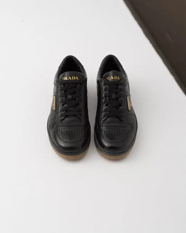 Prada Downtown Nappa Leather Sneakers - Black