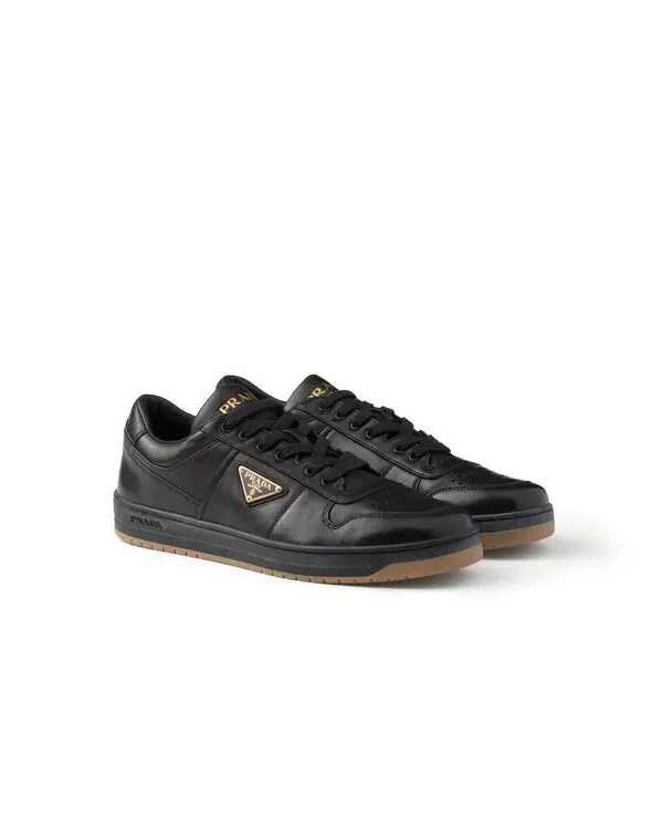 Prada Downtown Nappa Leather Sneakers - Black