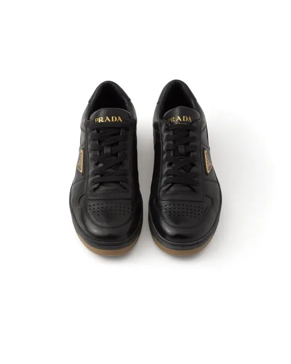Prada Downtown Nappa Leather Sneakers - Black