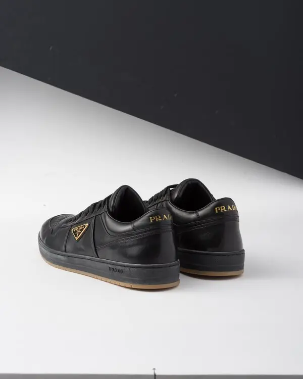 Prada Downtown Nappa Leather Sneakers - Black