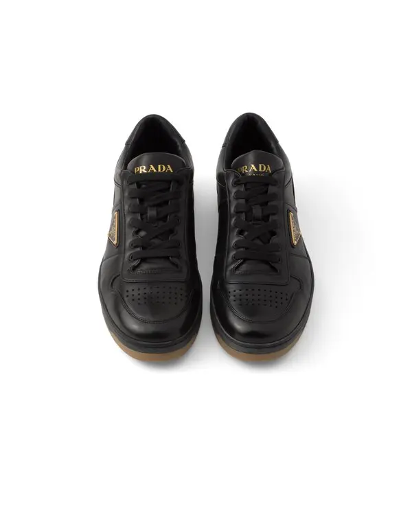 Prada Downtown Nappa Leather Sneakers - Black