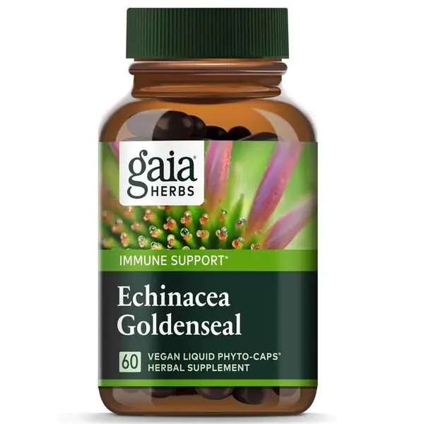 GAIA HERBS PRO Echinacea Goldenseal 60 Capsules - One-color