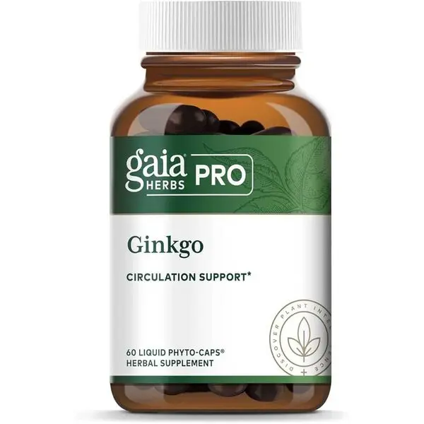 GAIA HERBS PRO Ginkgo 60 Capsules - One-color