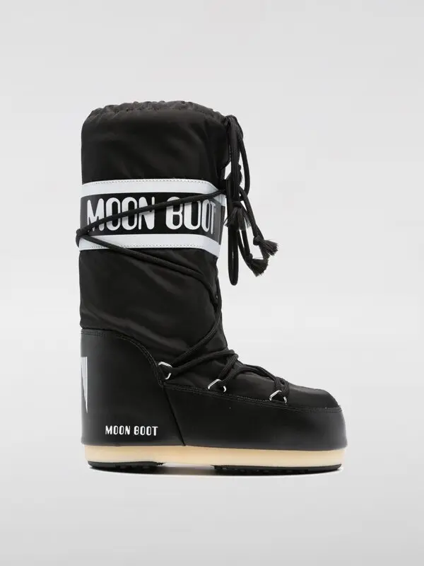 Moon Boot Tie Fastening Boots - Black
