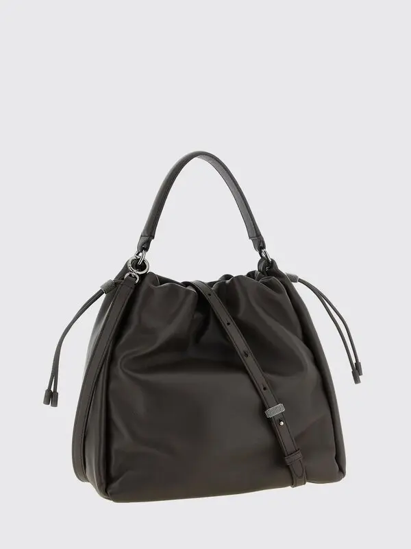 Brunello Cucinelli Leather Bucket Bag - Brown