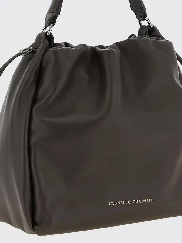 Brunello Cucinelli Leather Bucket Bag - Brown