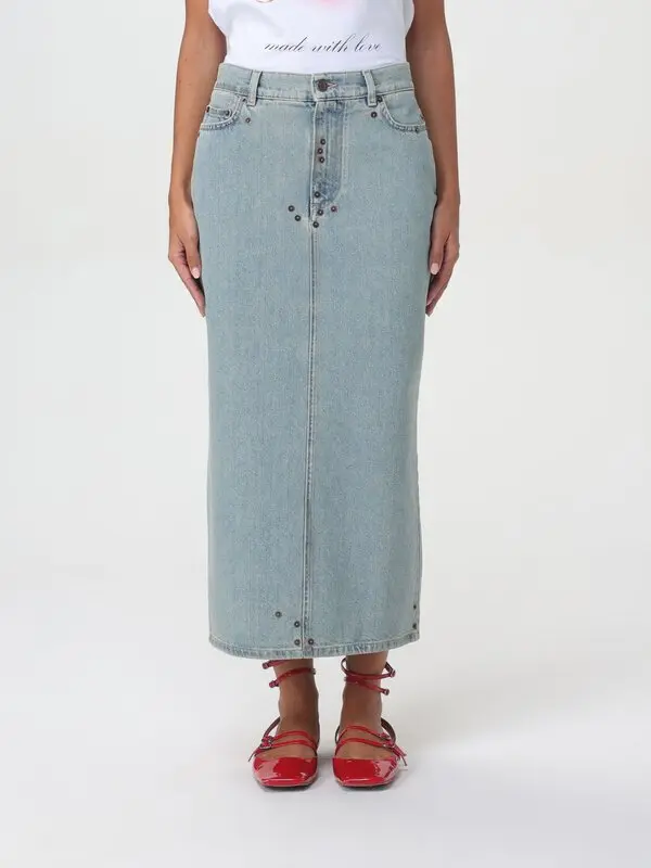Moschino Denim Midi Skirt - Blue