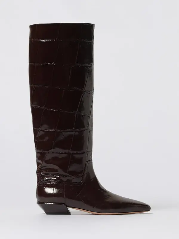 Paris Texas Croc-effect Boots - Brown