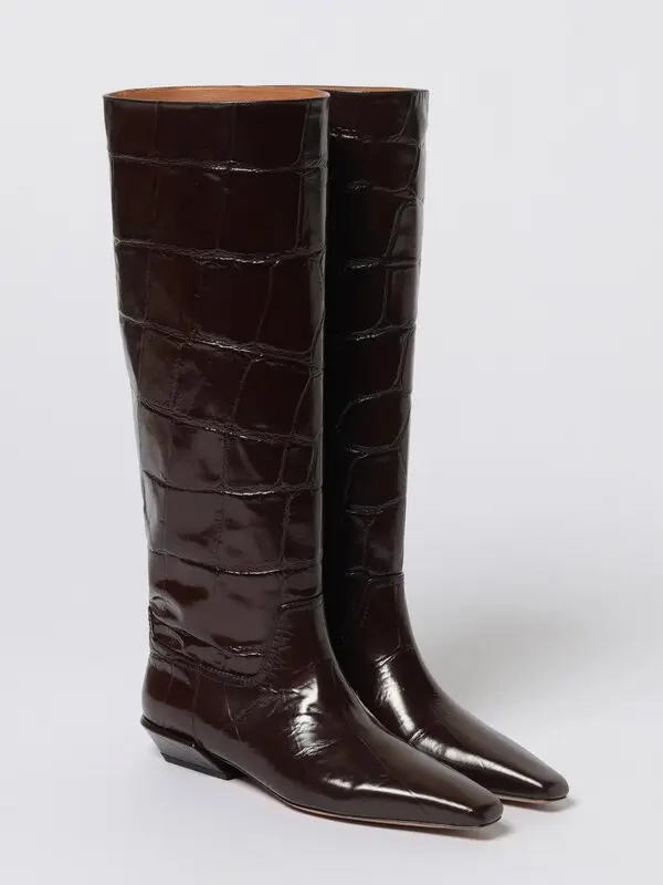 Paris Texas Croc-effect Boots - Brown