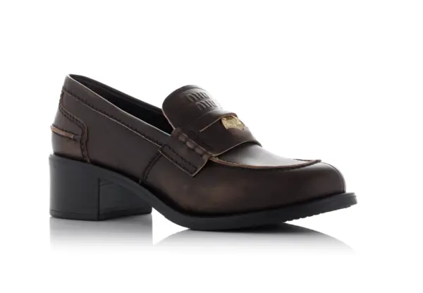 Miu Miu Leather Penny Loafers