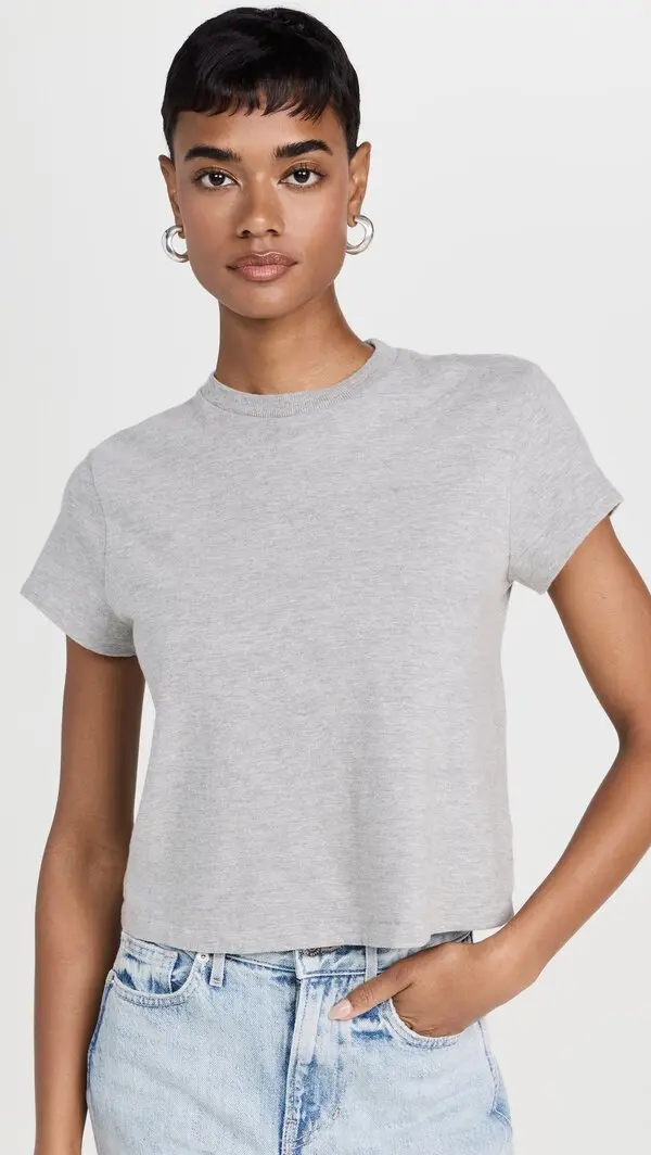 RE/DONE 50s Boxy Tee - Heather Grey