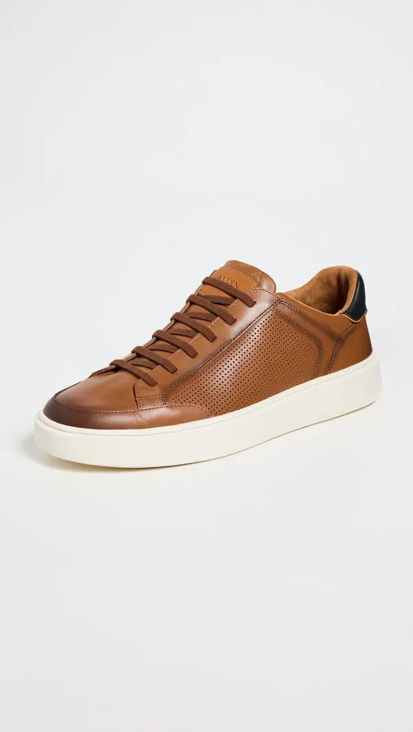 Allen Edmonds Oliver Leather Sneakers - Luggage 230