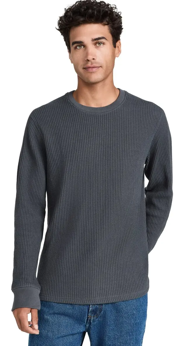 Rails Wade Waffle Thermal Long Sleeve Tee - Ink