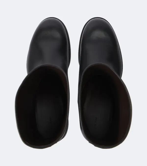 THE ROW Nobilis Leather Ankle Boots