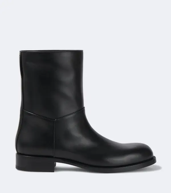 THE ROW Nobilis Leather Ankle Boots
