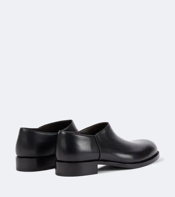 THE ROW Nobilis Leather Ankle Boots