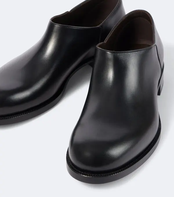 THE ROW Nobilis Leather Ankle Boots