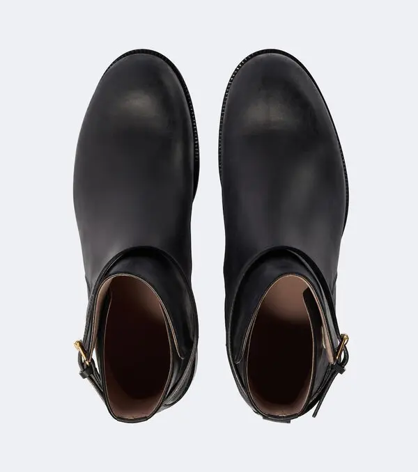 THE ROW Nobilis Leather Ankle Boots