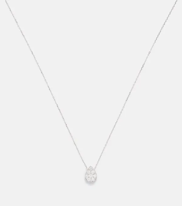 PERSEE 18kt White Gold Diamond Necklace - Silver