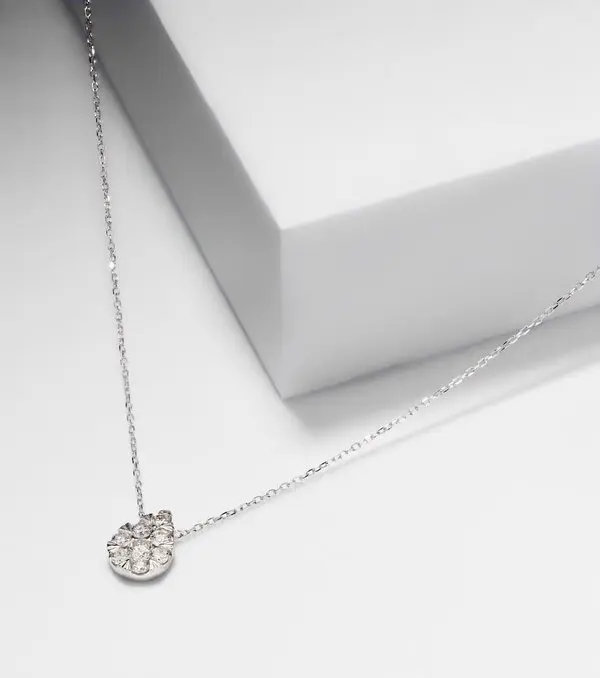 PERSEE 18kt White Gold Diamond Necklace - Silver