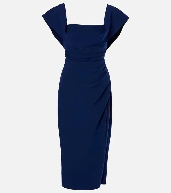 Carolina Herrera Draped Midi Dress