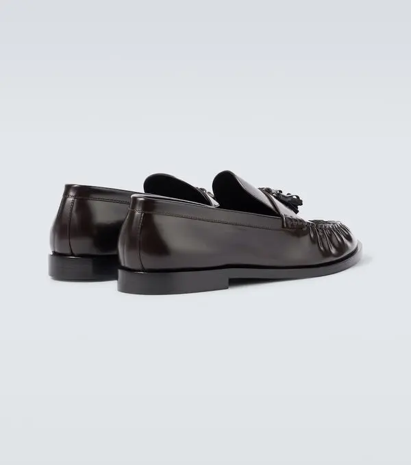 THE ROW Classic Leather Loafers - Brown