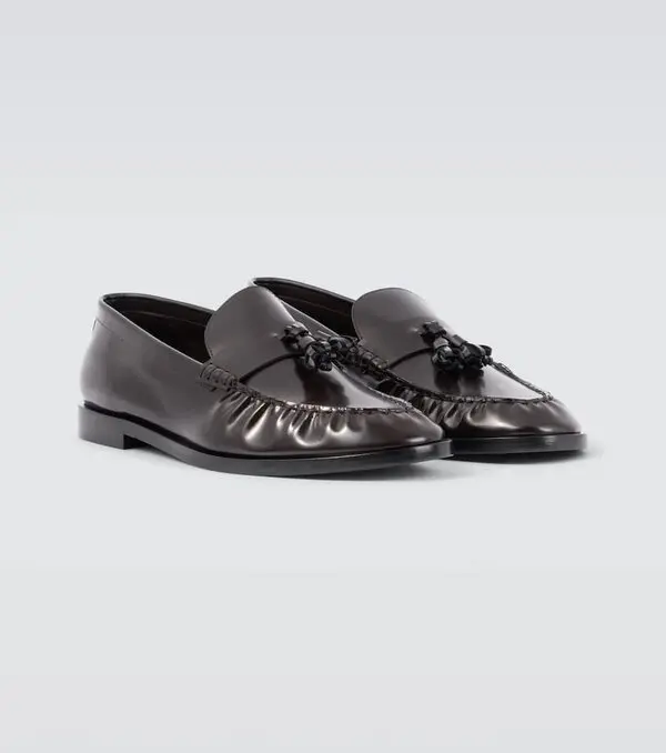 THE ROW Classic Leather Loafers - Brown