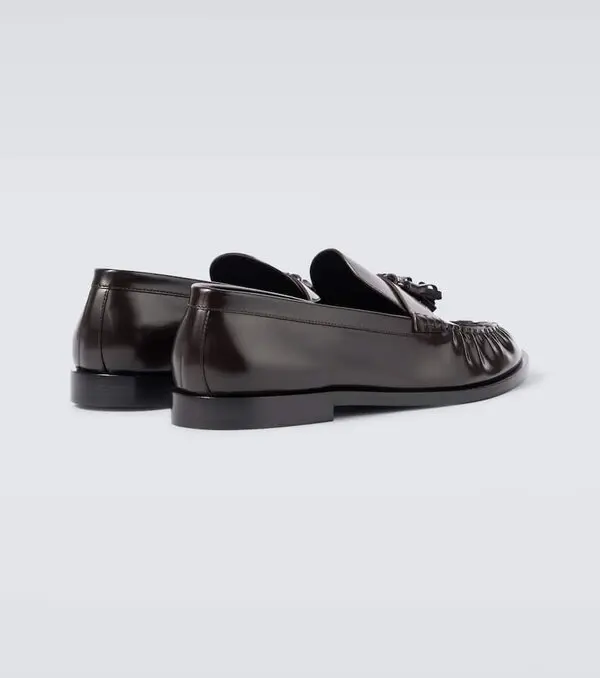 THE ROW Classic Leather Loafers - Brown