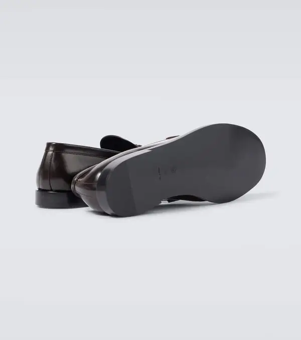 THE ROW Classic Leather Loafers - Brown
