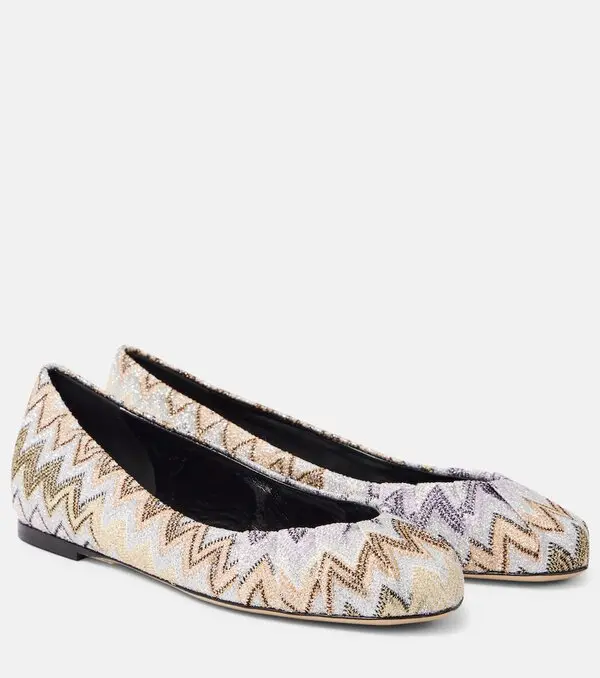 Missoni Iris Zigzag Ballet Flats - Multicoloured