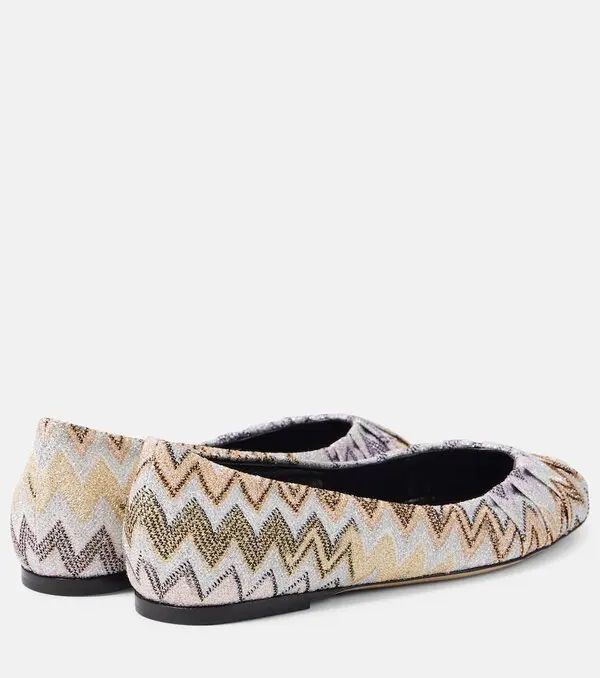 Missoni Iris Zigzag Ballet Flats - Multicoloured