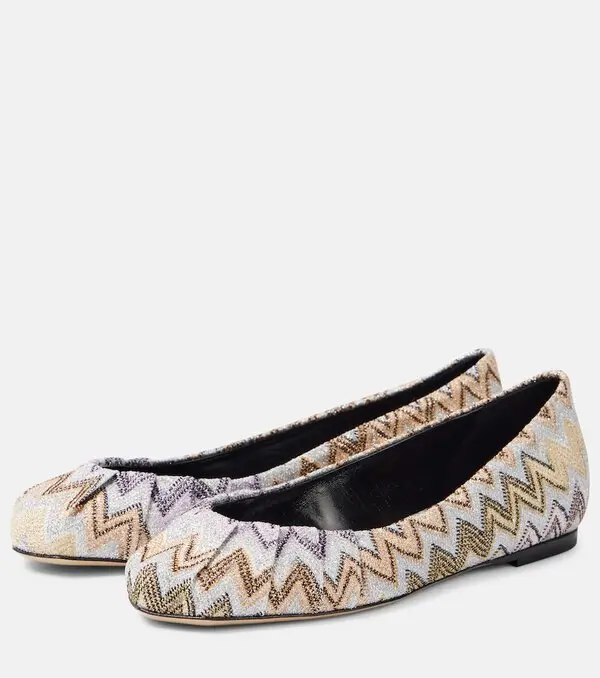 Missoni Iris Zigzag Ballet Flats - Multicoloured