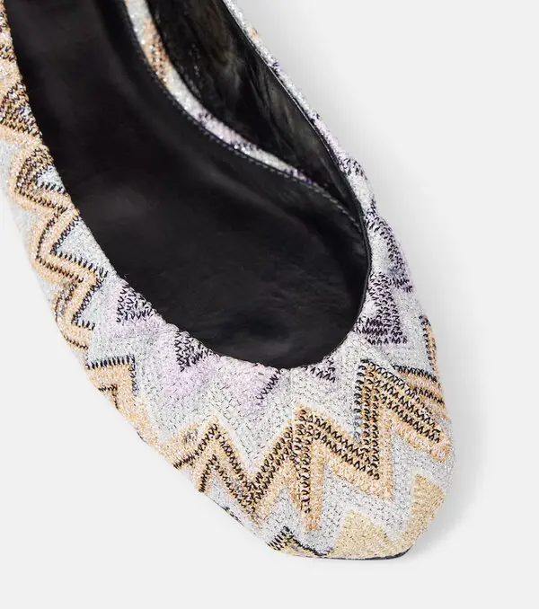 Missoni Iris Zigzag Ballet Flats - Multicoloured