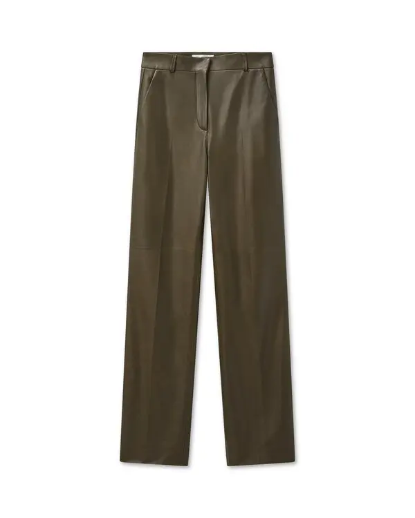 Veronica De Piante Audrey Trousers In Leather - Tobacco