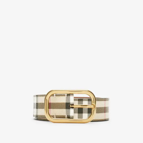 Burberry Check Belt - Archive Beige/gold