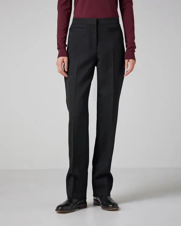 Veronica De Piante Riley Trousers In Wool Twill